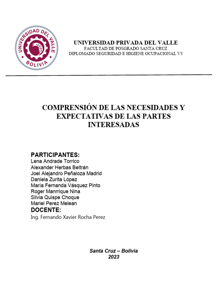 Análisis de Partes Interesadas SST | PDF | Economias