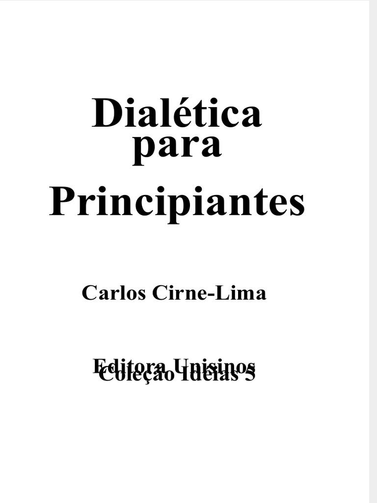 Introdução à Dialética para Iniciantes | PDF | Dialética | Science