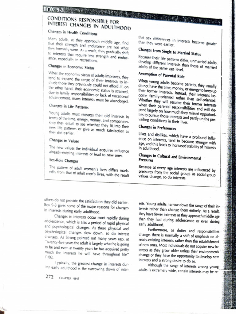 Early Adulthood - Part I-3 | PDF