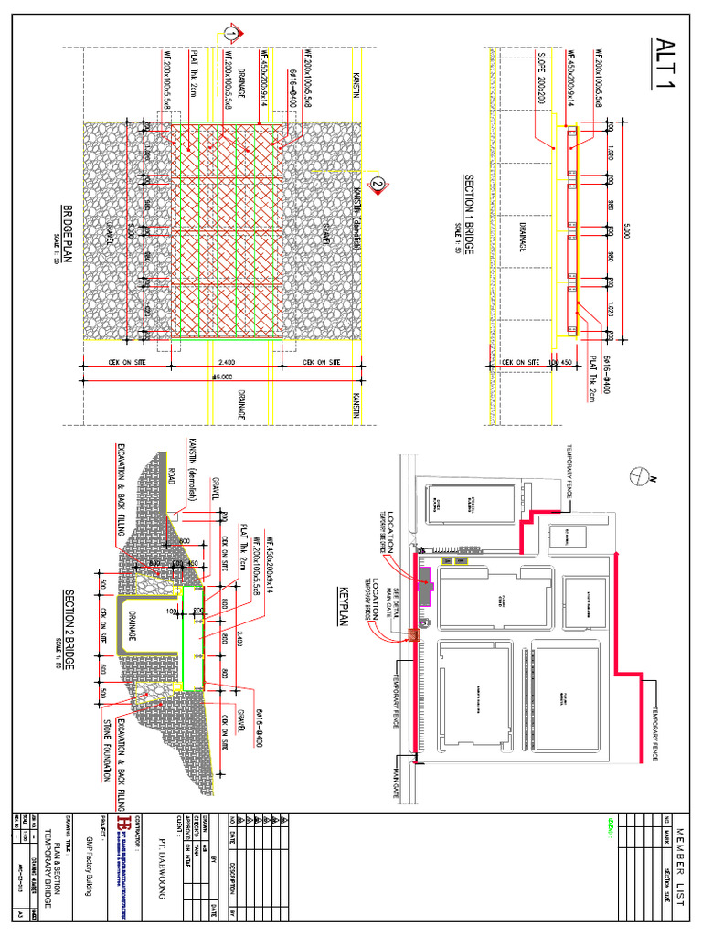 Temporary Bridge Drawing - Alt1 | PDF