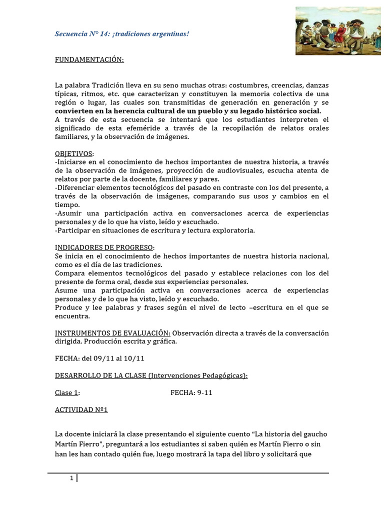 Sec. 14 Tradiciones Argentinas | PDF | Tradiciones