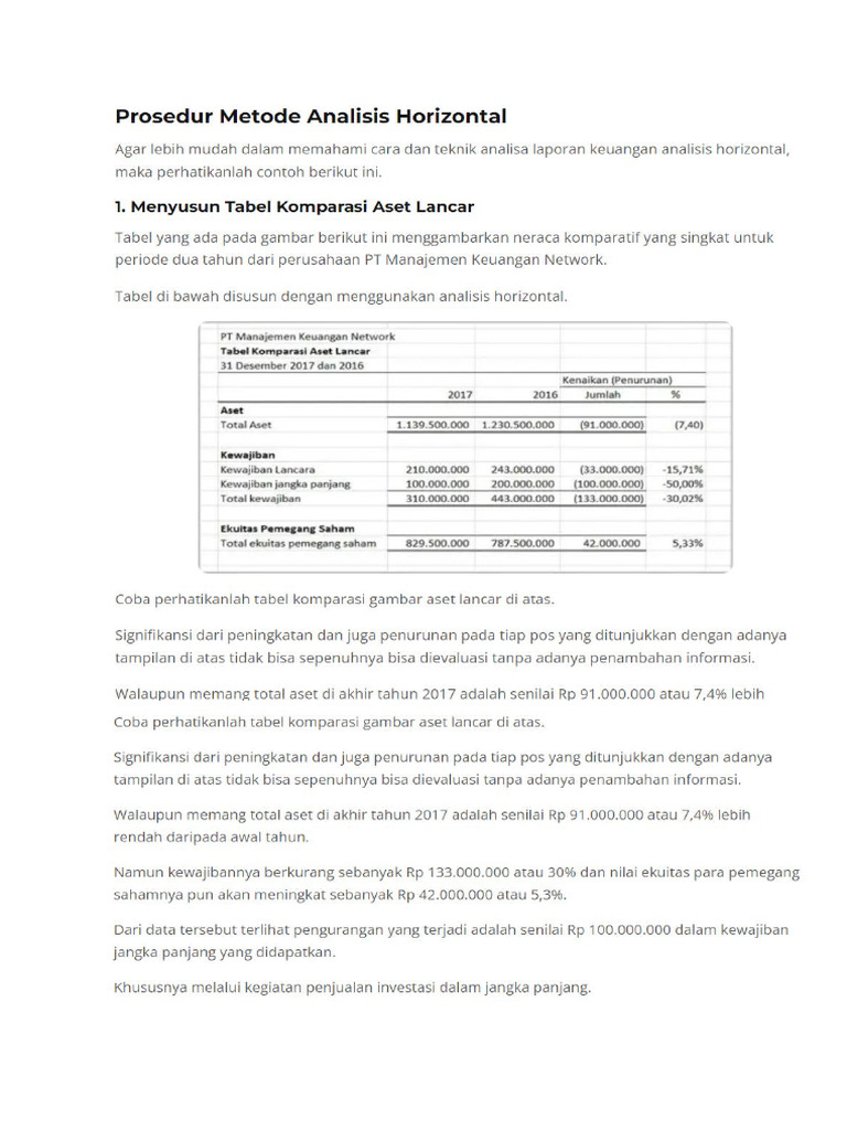 Analisis Horizontal | PDF