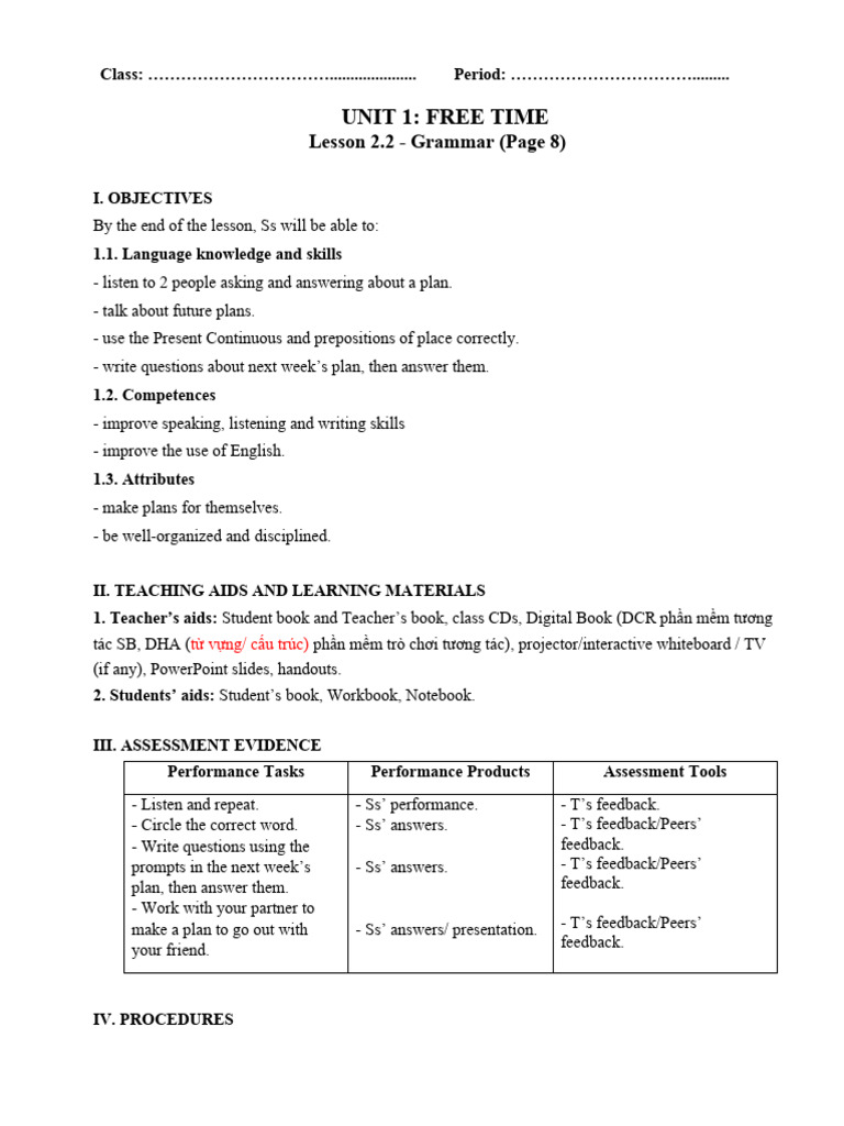 UNIT 1 - LESSON 2 - PART 2 - Grammar | PDF | Grammar | Human Communication