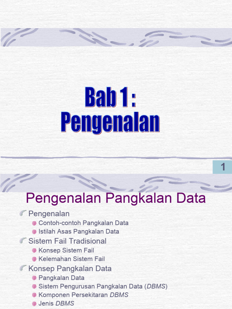 Bab 1 Pengenalan | PDF