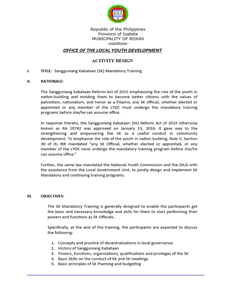 Training Design SKMT | PDF | Government