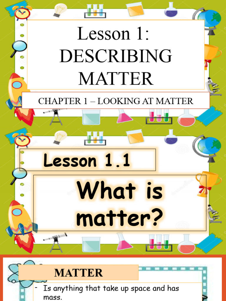 1 - Describing Matter | PDF
