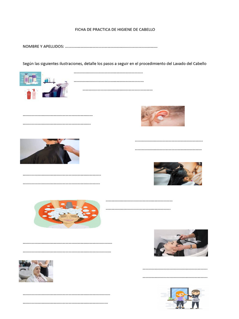 Ficha de Practica de Higiene de Cabello | PDF