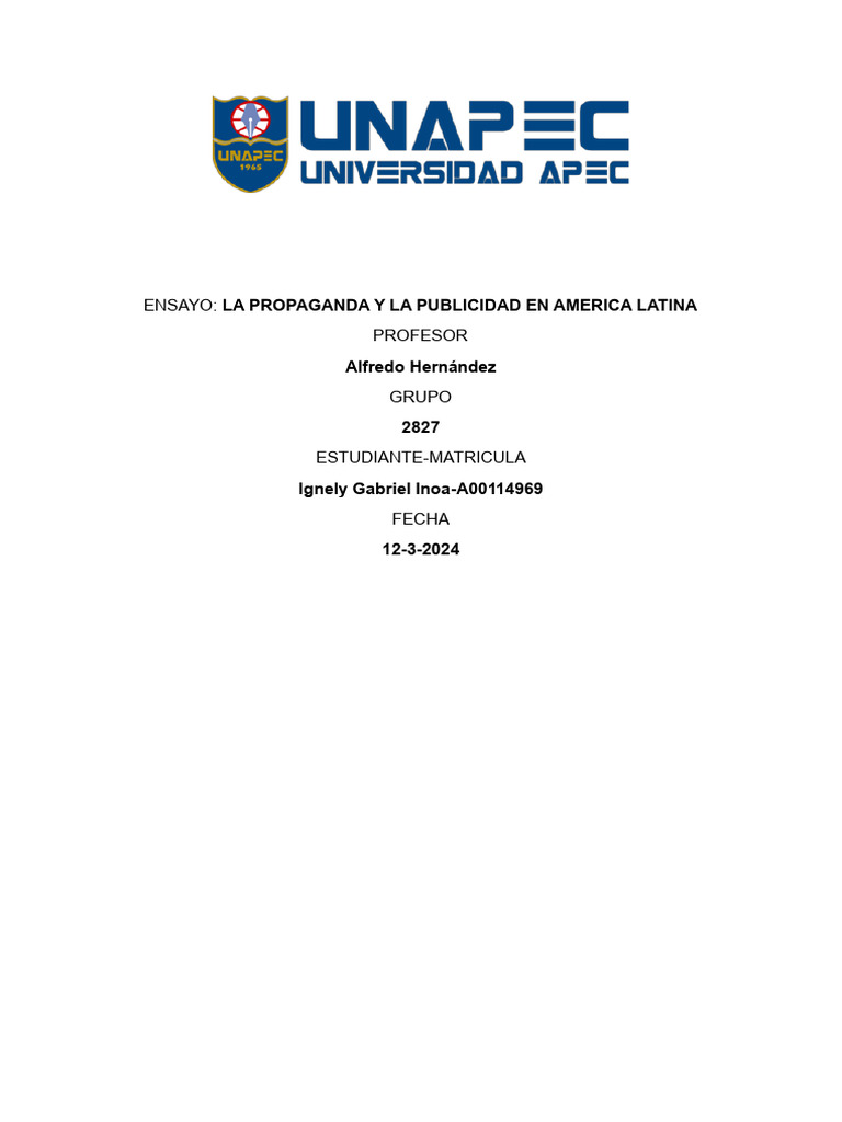 ENSAYO Propaganda y Pub | PDF | Publicidad | Diseño gráfico