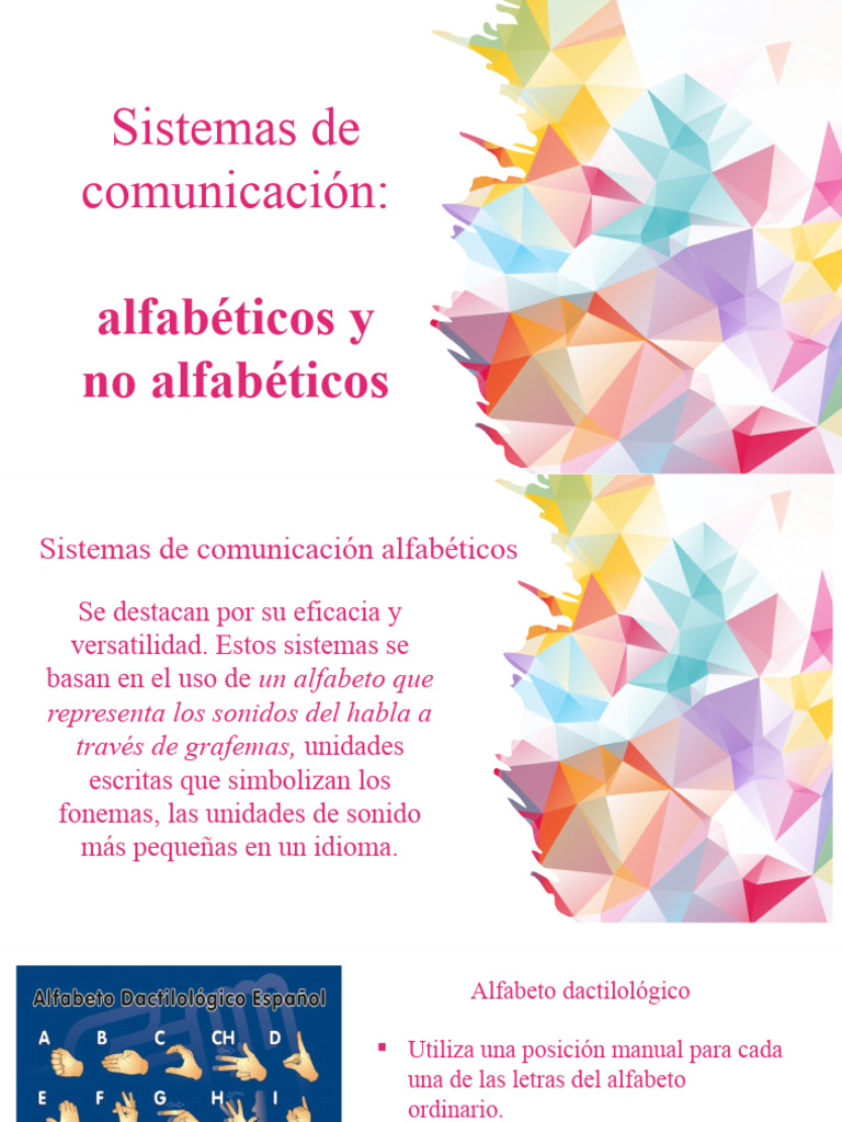 Clase 25-Anexo 1 - PPT SISTEMAS DE COMUNICACION ALFABETICOS Y NO ALF ...
