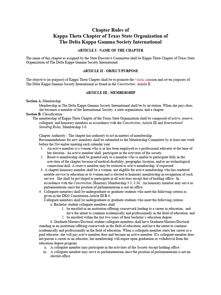 Kappa Thetaapproved2023 | PDF | Constitutional Amendment | Board Of ...