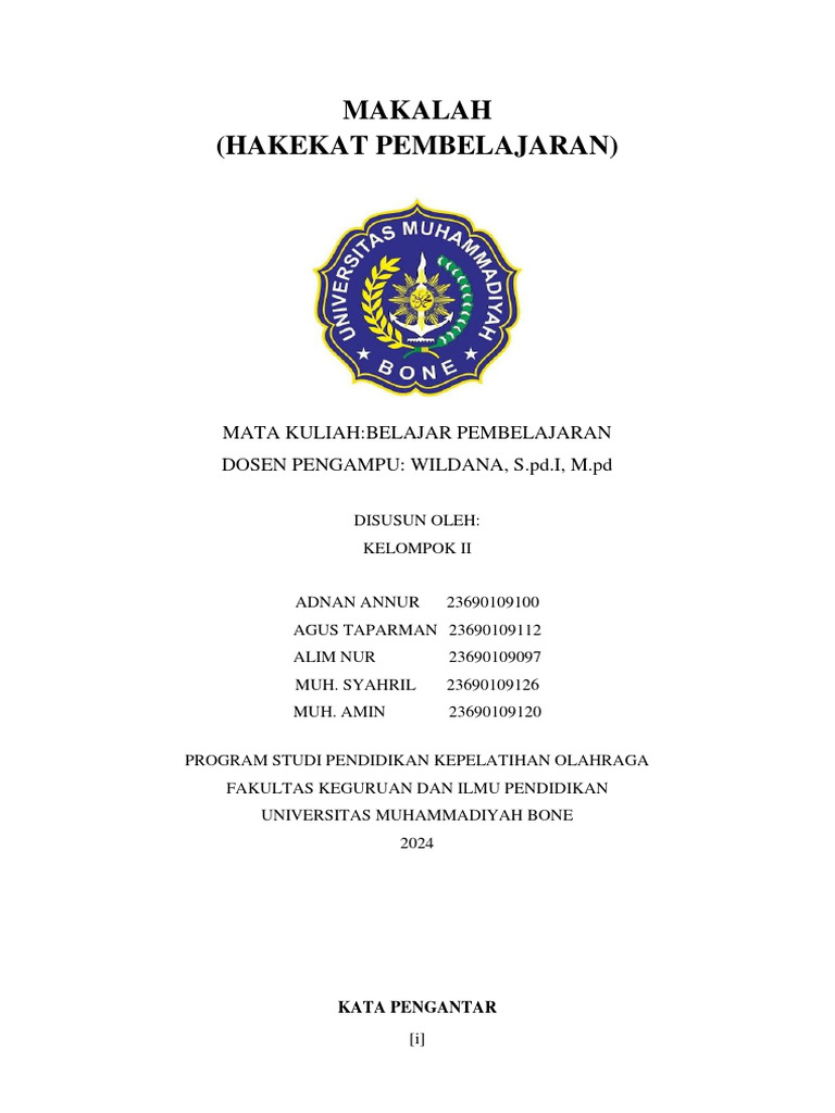 MAKALAH - Kelomp.2 MK Hakekat Pembelajaran | PDF