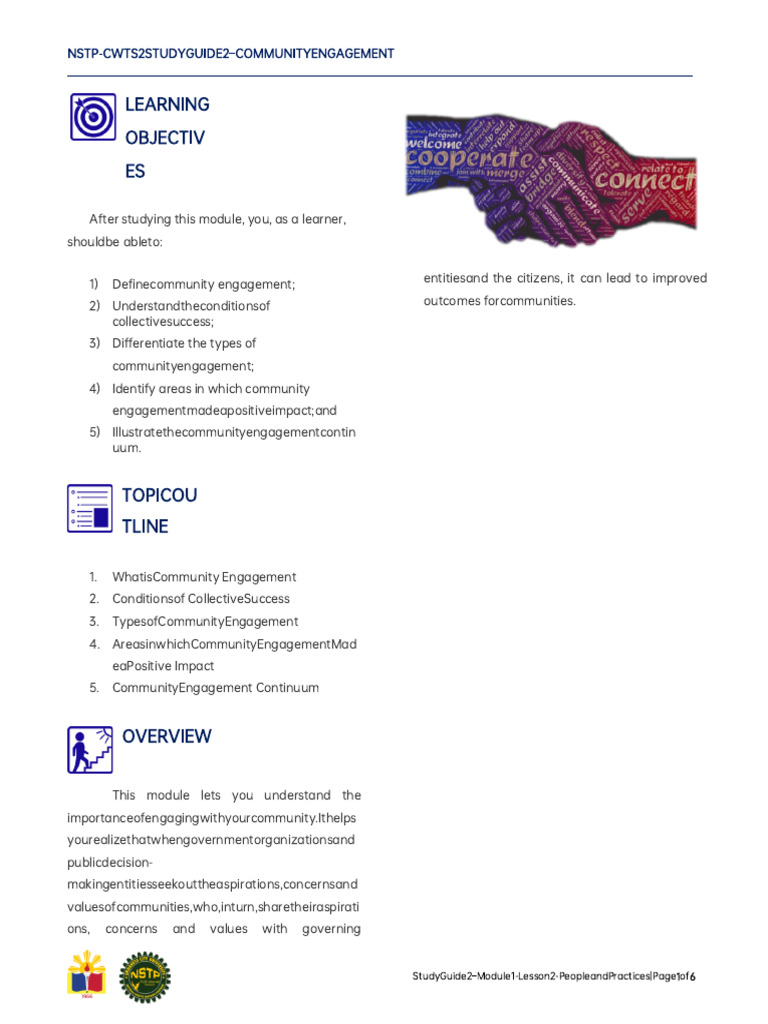 NSTP (5) Community-Engagement-Study-Guide-2-Lesson-2-People-And ...