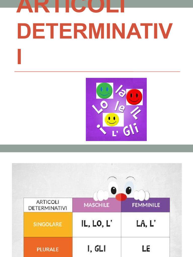 Articoli Determinativi | PDF