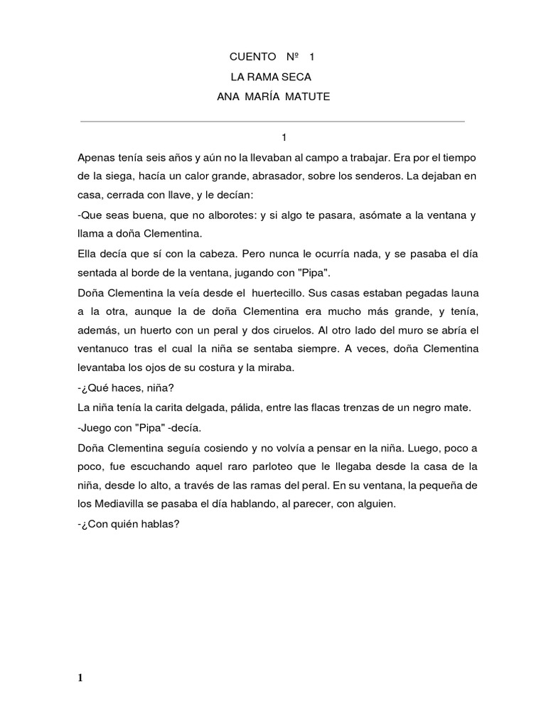 La Rama Seca - Ana María Matute | PDF