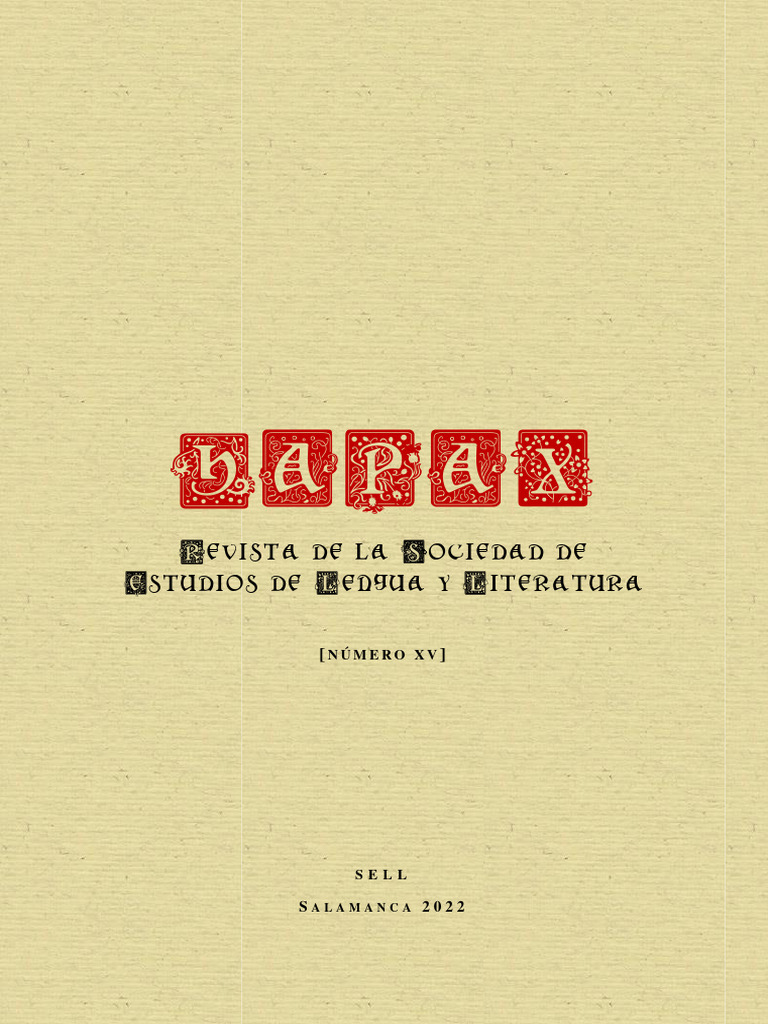 Revista Hapax Numero XV | PDF | Verbo | Plural