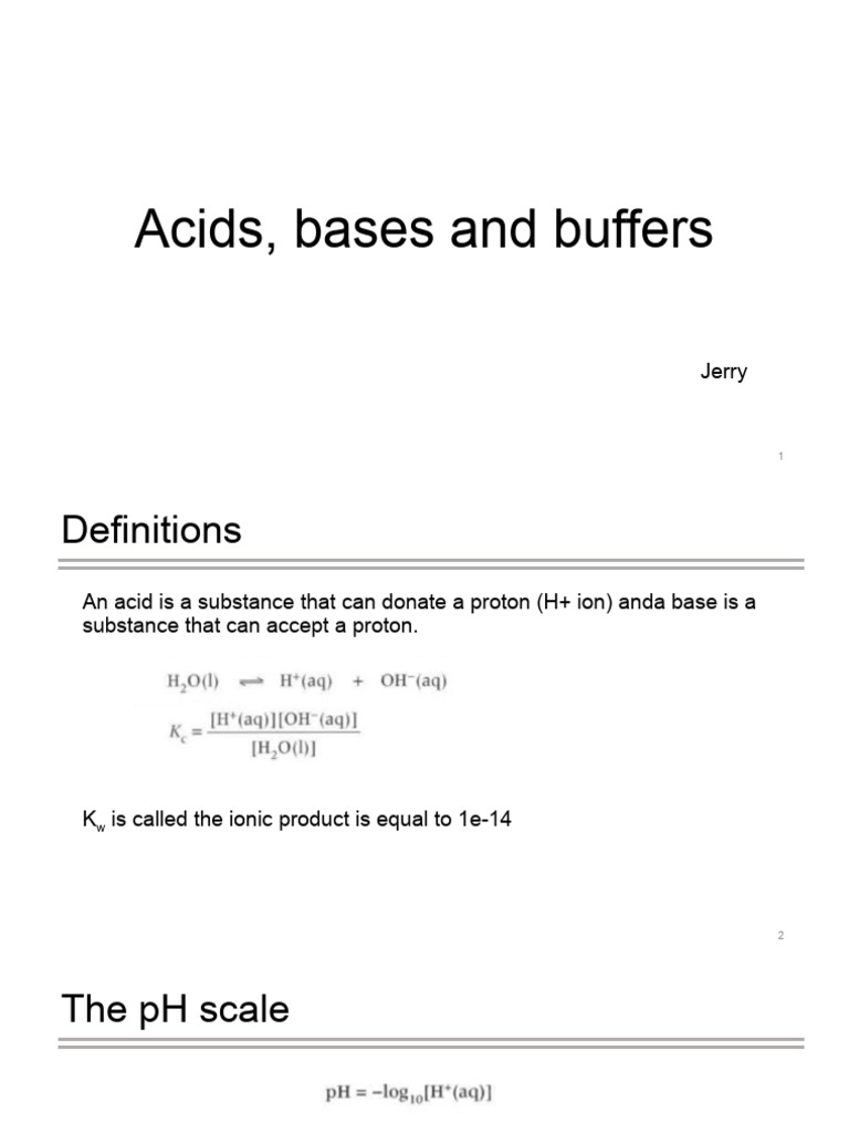 AQA 21 Acids Base and Buffers | PDF | Acid | Ph