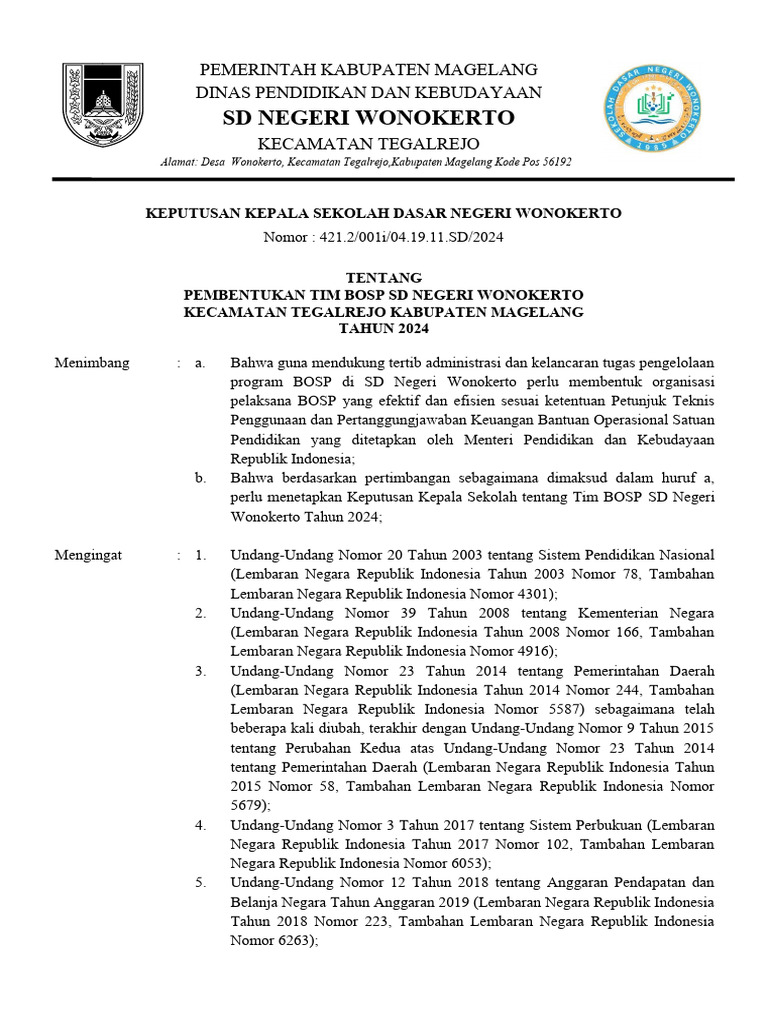 SK Tim Bosp 2024 | PDF