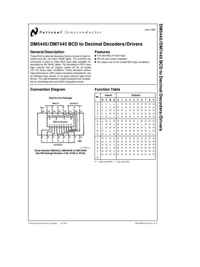 74LS45 | PDF | Logic Gate | Electrical Engineering