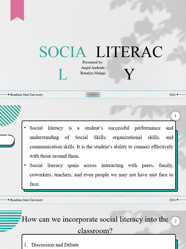 Enhancing Social Literacy in Education | PDF | Literacy | Inclusion ...