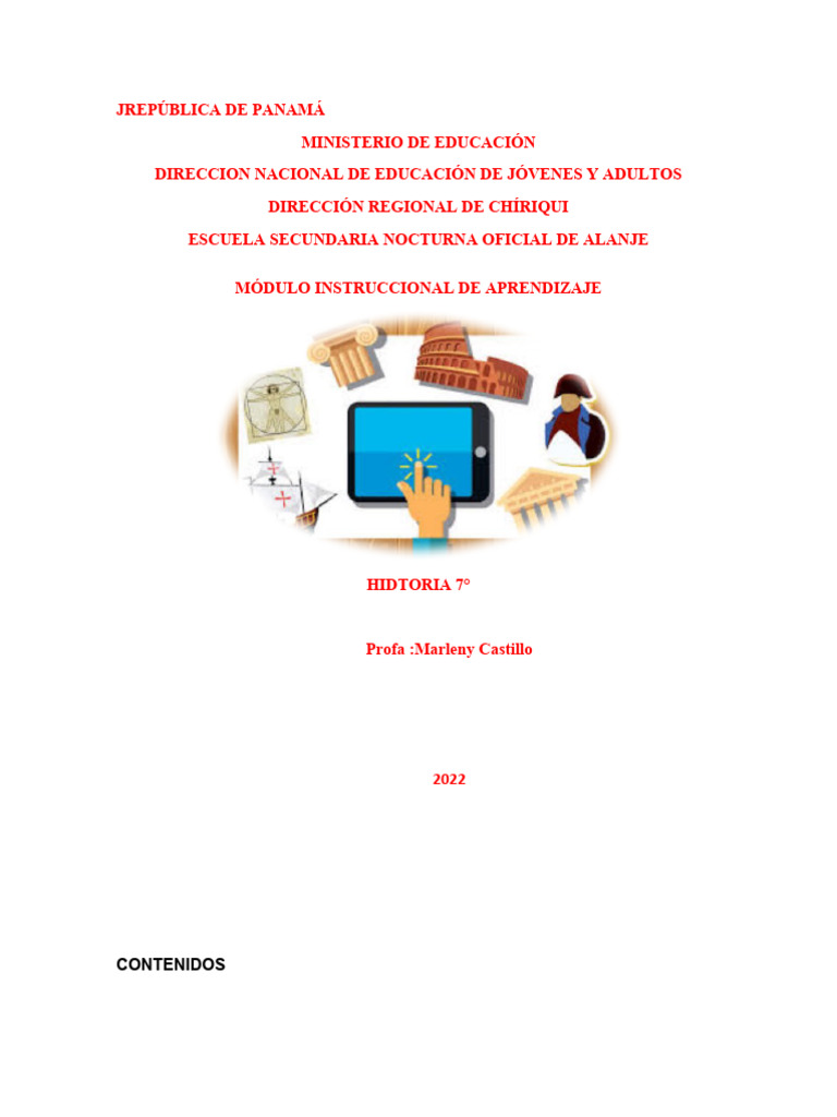 MODULO DE HISTORIA DE 7 ° Completo | PDF | Cristobal colon | Panamá