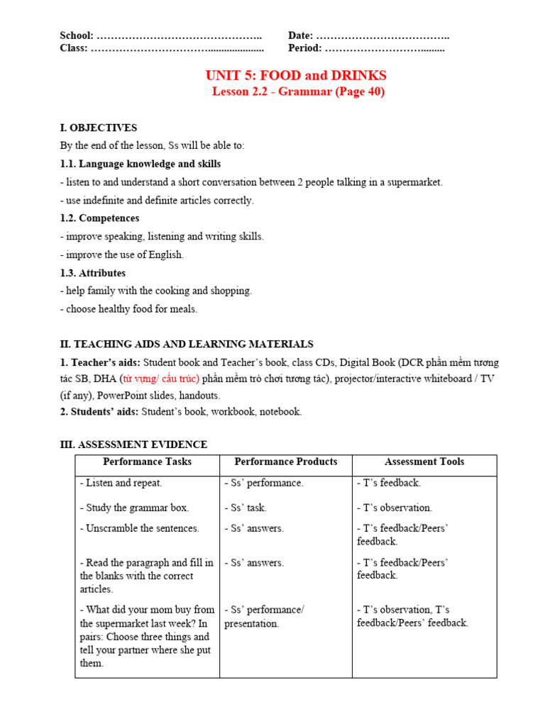 UNIT 5 - LESSON 2 - PART 2 - Grammar | PDF | Linguistics | Human ...