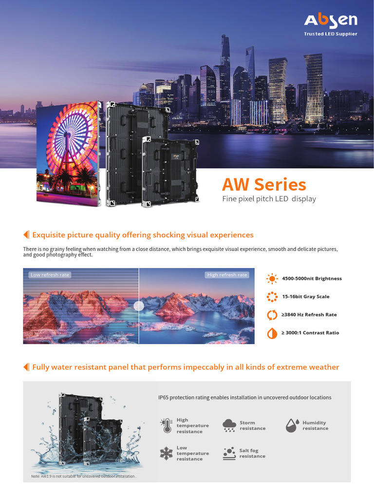 Fine Pixel Pitch LED Display Specs | PDF