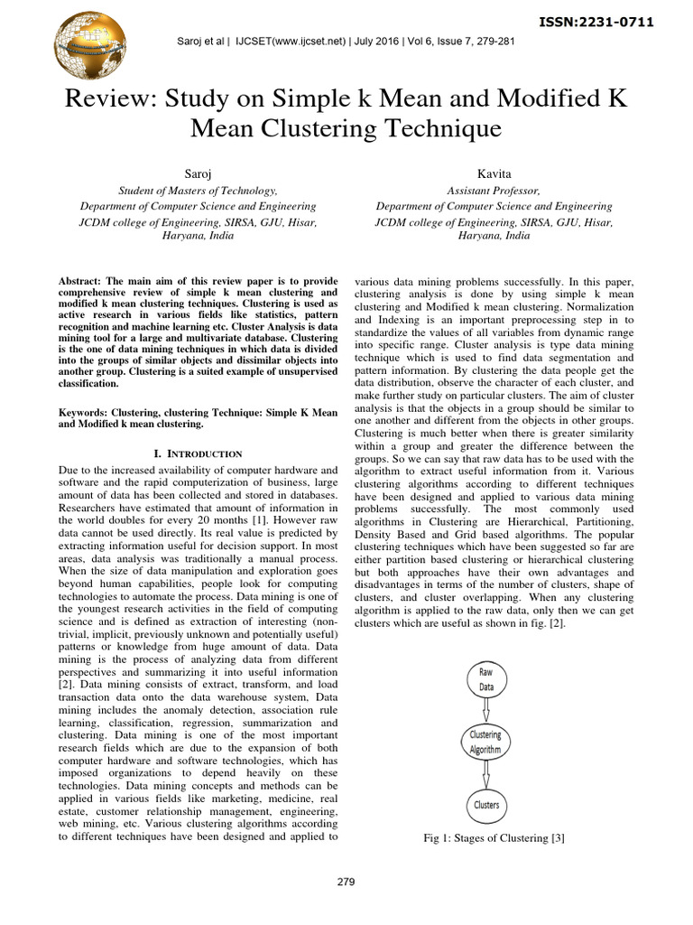 Ijcset 2016060701 | PDF | Cluster Analysis | Computing