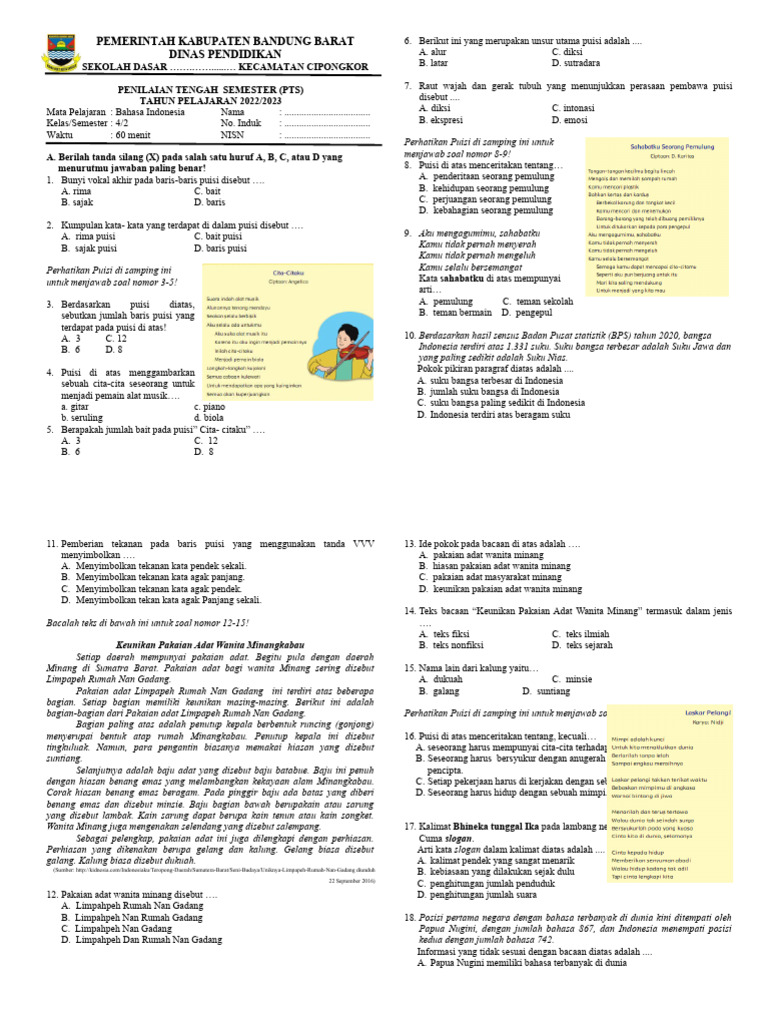 Master Soal Kelas 4 Bindo Acep | PDF