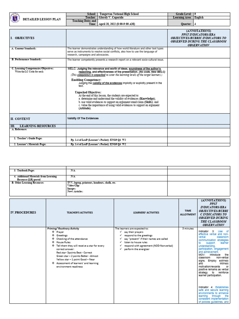 Q4 W2 FINAL English | PDF | Learning | Curriculum