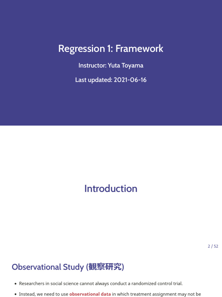 Regression1 Framework Pdf Ordinary Least Squares Linear Regression