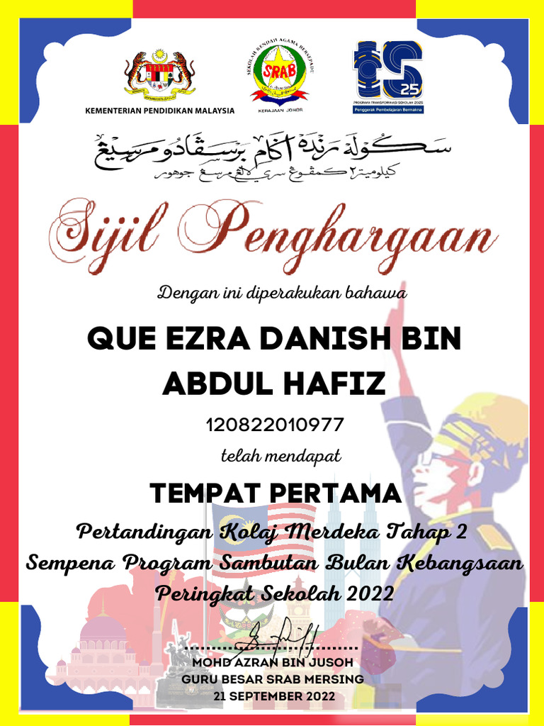 Sijil Kolaj Merdeka Tahap 2 2022 | PDF