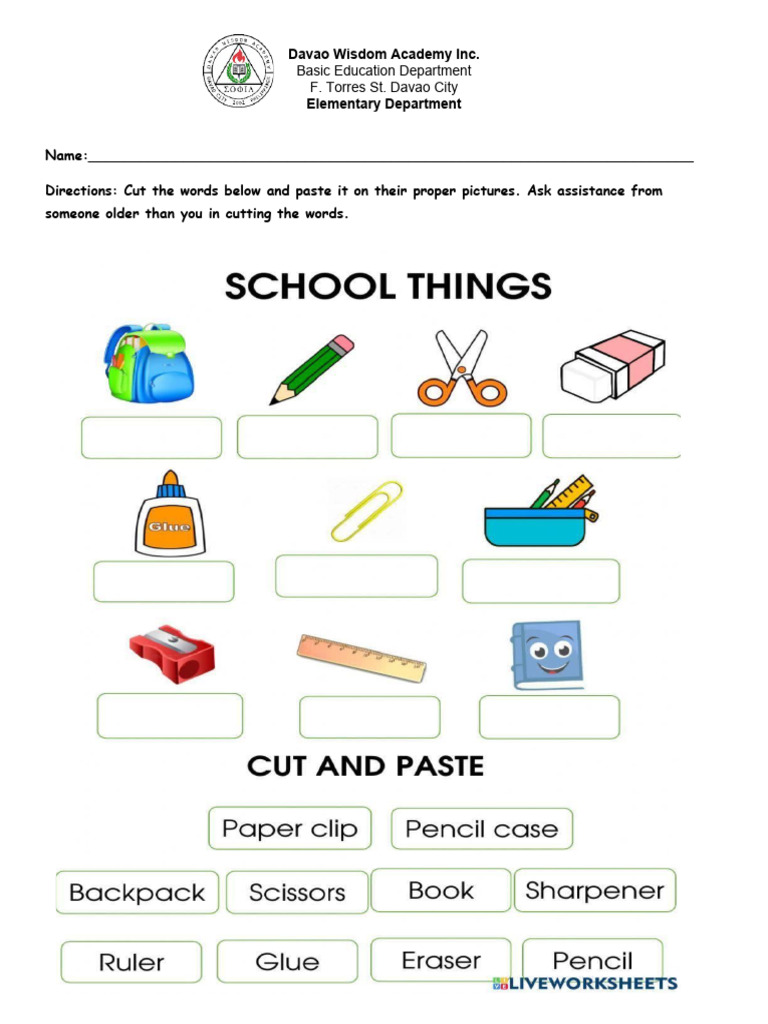 Kinder 1-Worksheet | PDF
