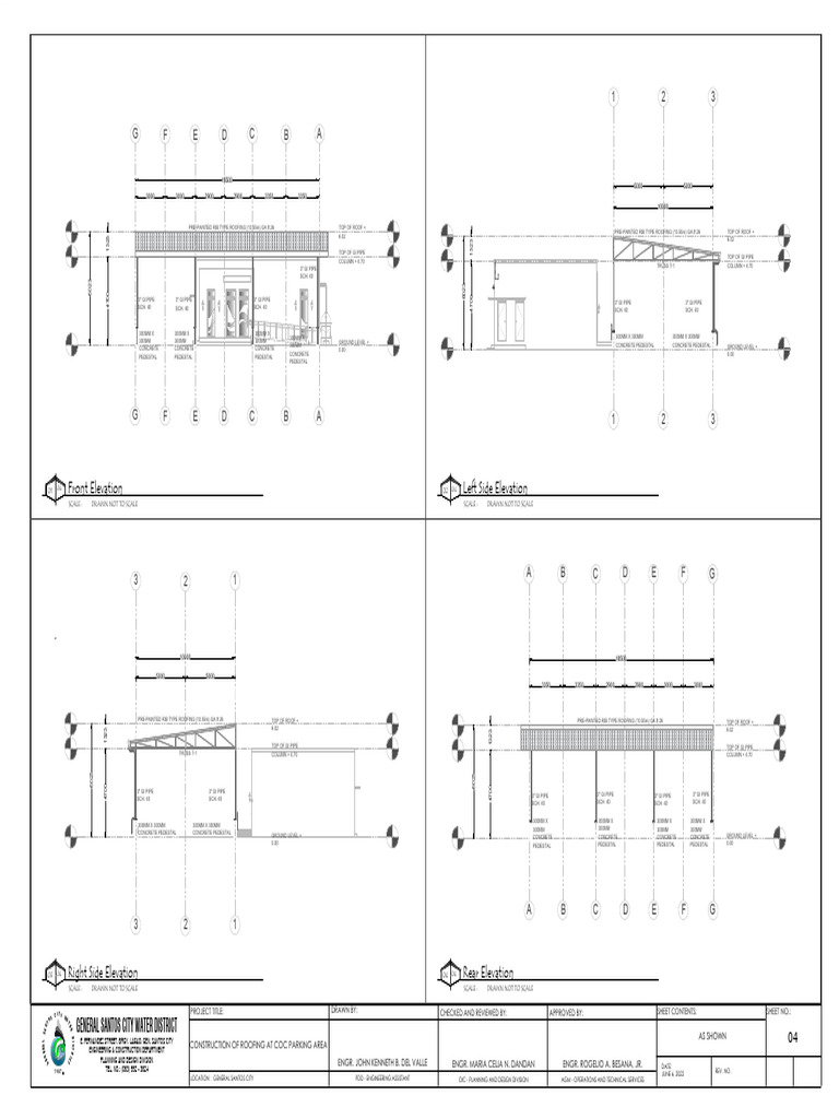 Roofing Construction for COC Parking Area | PDF