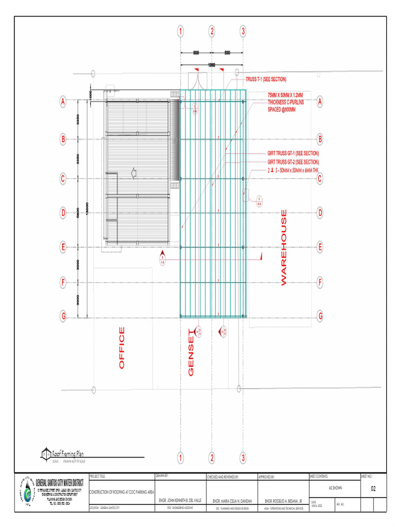 COC Roofing 1-Roof Framing Plan | PDF