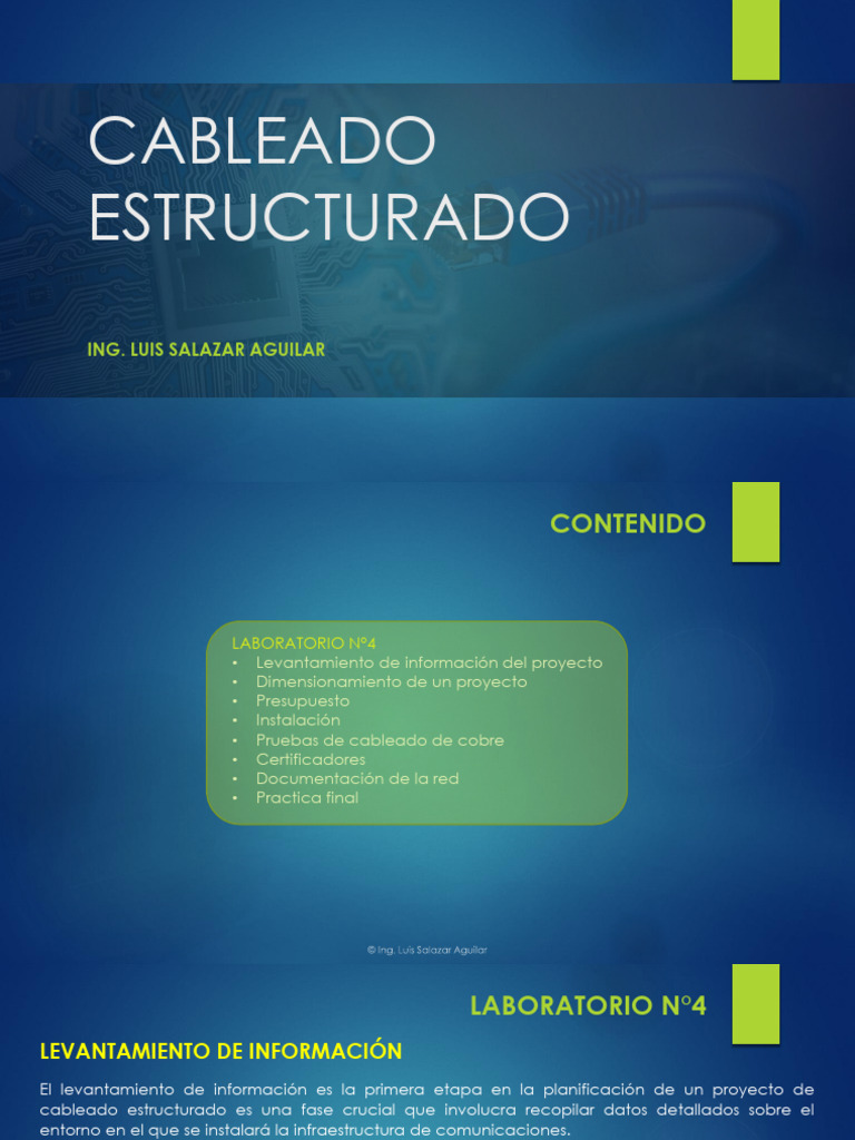 Cableado Estructurado 04 | PDF | Red de computadoras | Laboratorios