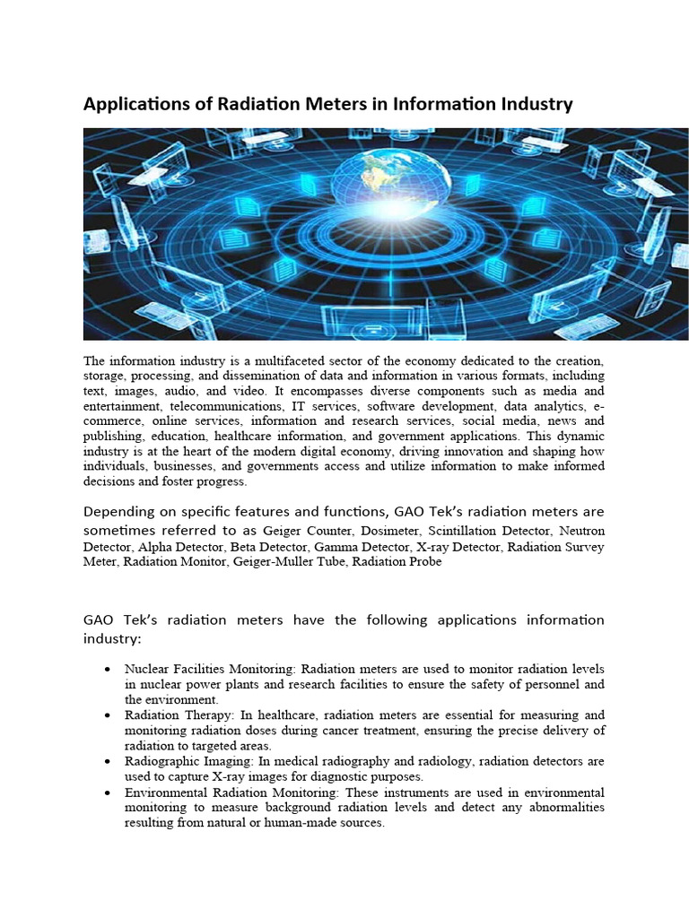 Applications of Radiation Meters in Information Industry | PDF ...