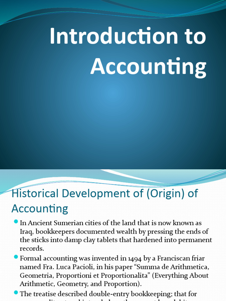 Introduction To Accounting | PDF | Expense | Debits And Credits