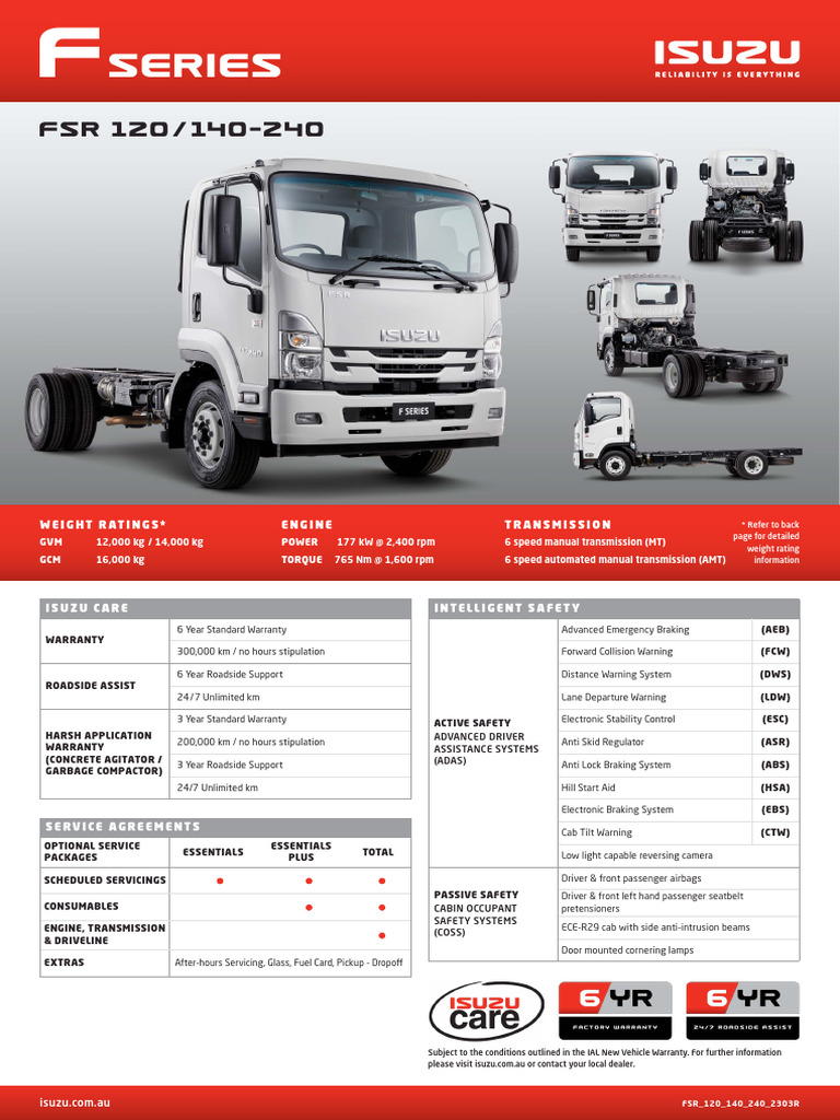 Spec FSR 120 140 240 2303R | PDF | Manual Transmission | Motor Vehicle