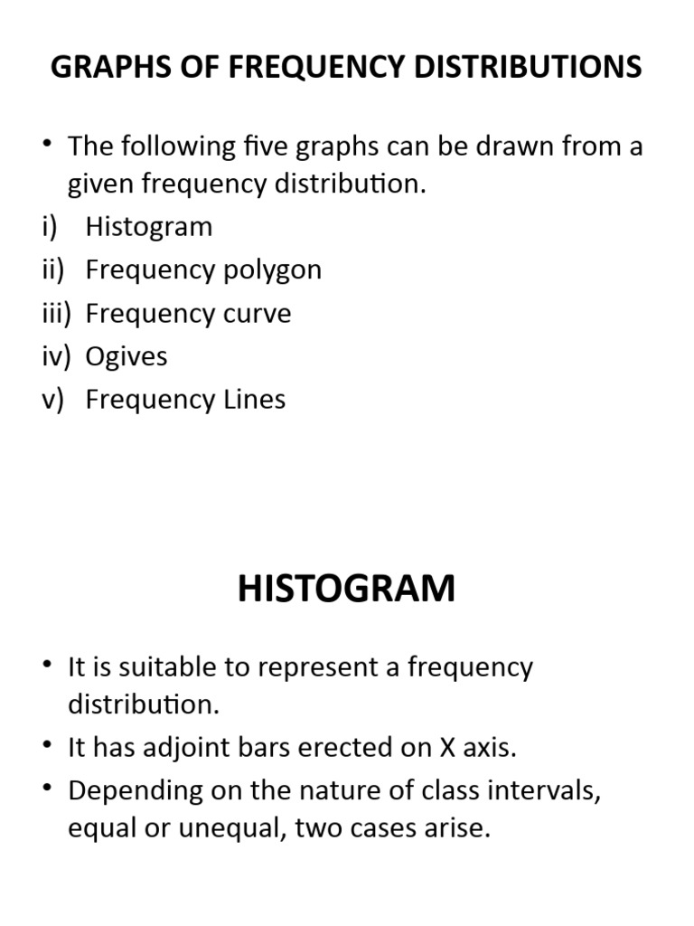 Unit - 3 GRAPHS OF FREQUENCY DISTRIBUTIONS | PDF | Histogram