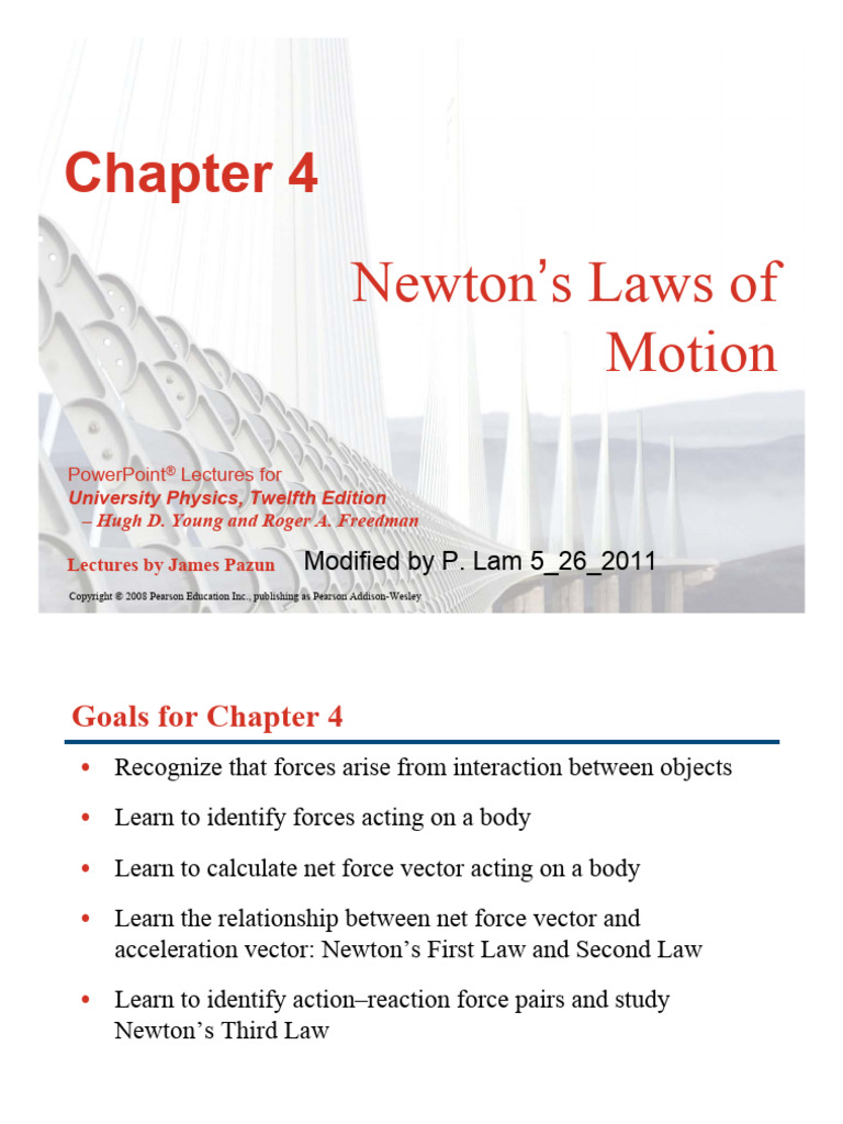 Laws of Motion - Univeristy Physics | PDF | Force | Acceleration