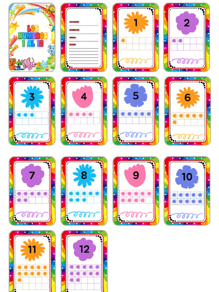 Numeros Del 1 Al 12 | PDF