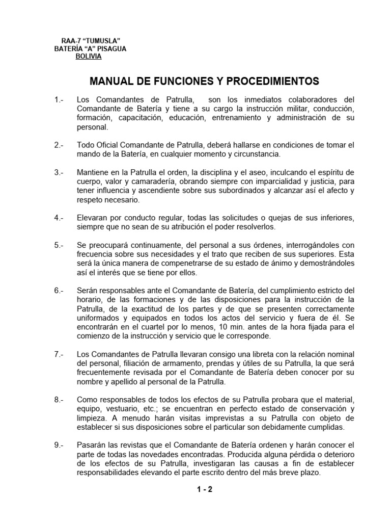 Manual de Funciones | PDF