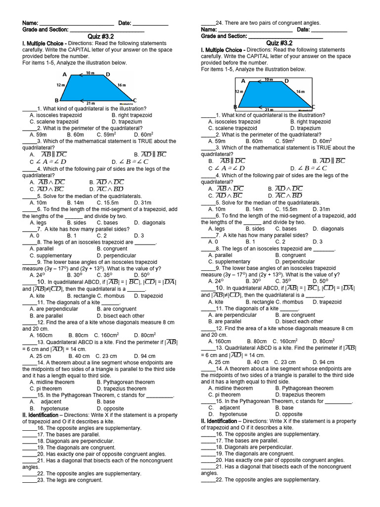 Quiz-3 2 | PDF | Perpendicular | Rectangle