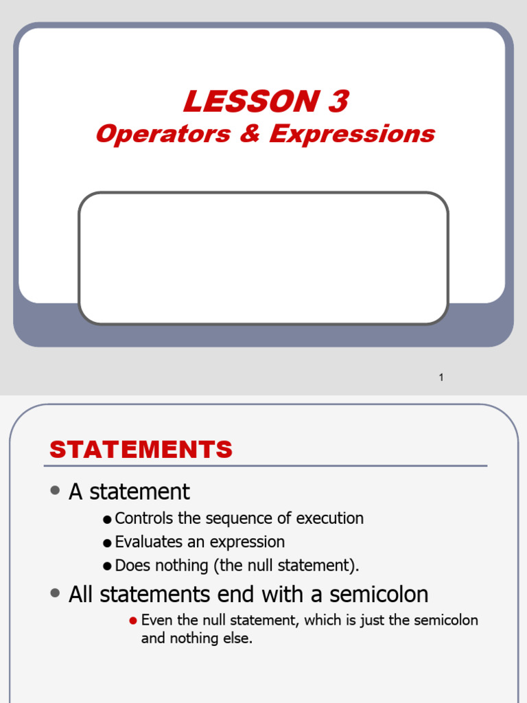 Lesson 3 - Operators in JAVA | PDF | Computer Programming | Software ...