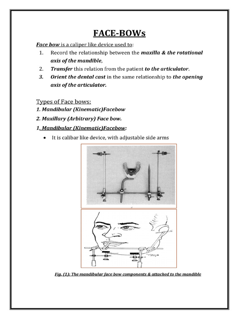 FACE Bow | PDF