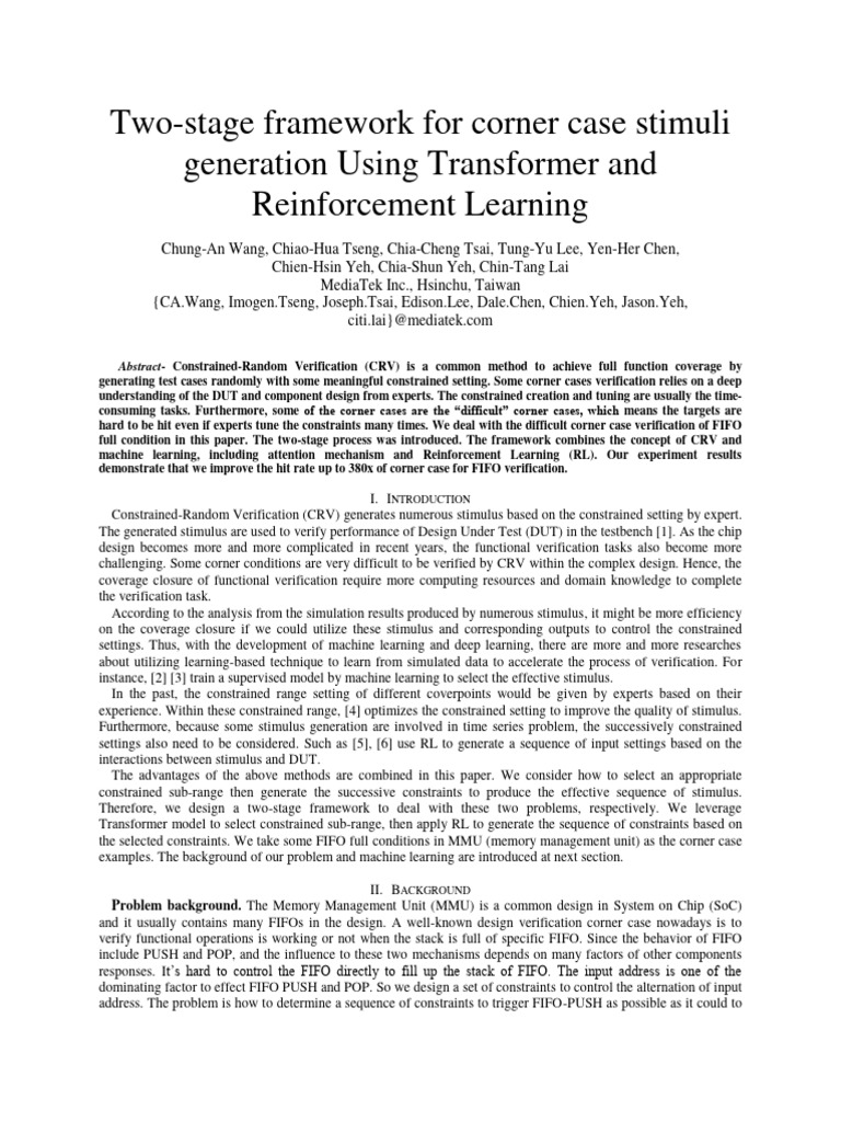 Two-Stage Framework For Corner Case Stimuli - Generation Using ...