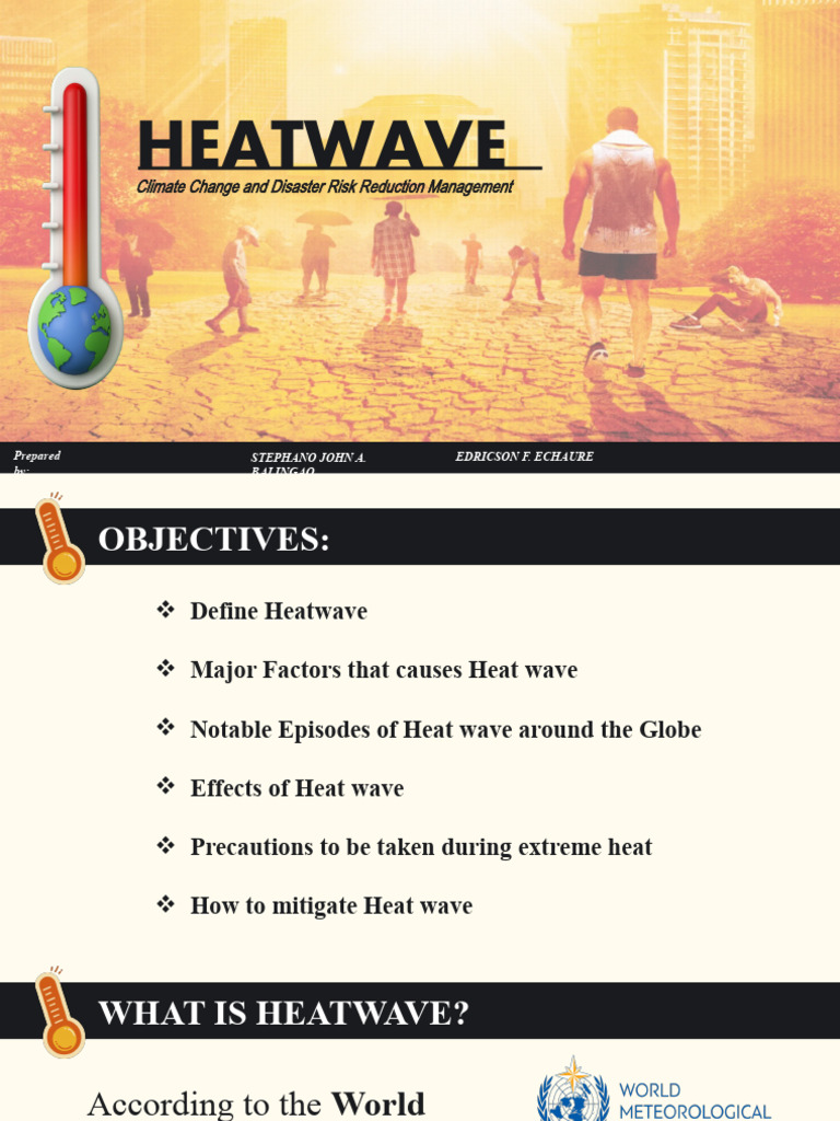 CCDRRM-Report Topic-6 Heatwave | PDF | Heat Wave | Earth Sciences