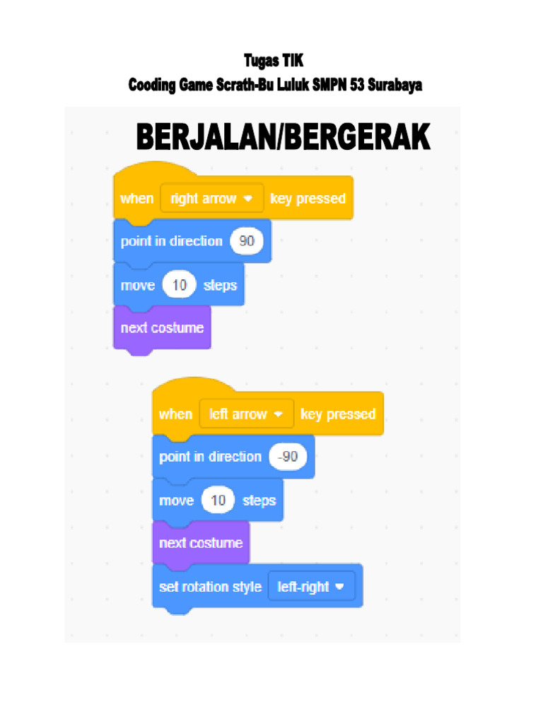 Cooding Game Scrat Kelas 7 Sms 2-b Luluk | PDF