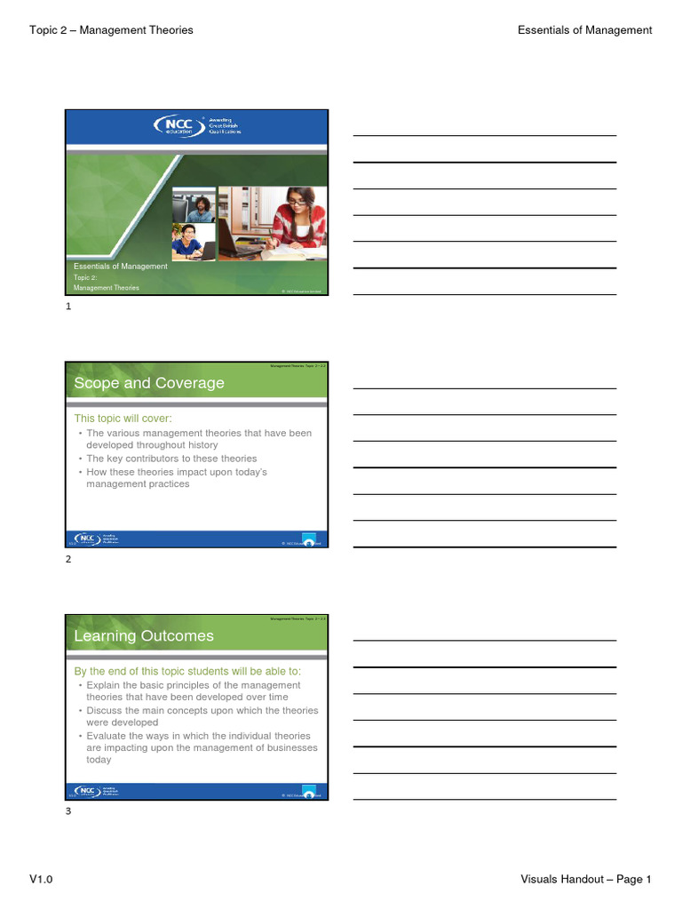 Microsoft PowerPoint - EoM - Lecture 02 - Management Theories ...