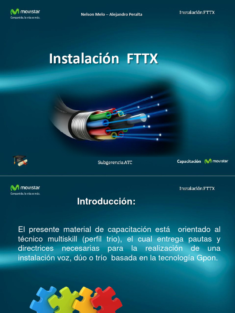 Instalación FTTX v2 | Descargar gratis PDF | Red de computadoras | Fibra óptica